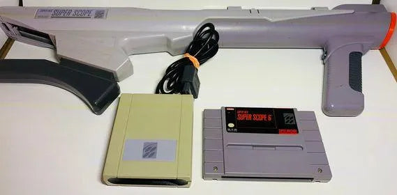 game-x-manette-fusil-bazooka-grafigne-et-usure-jeu-super-scope-6-et ...