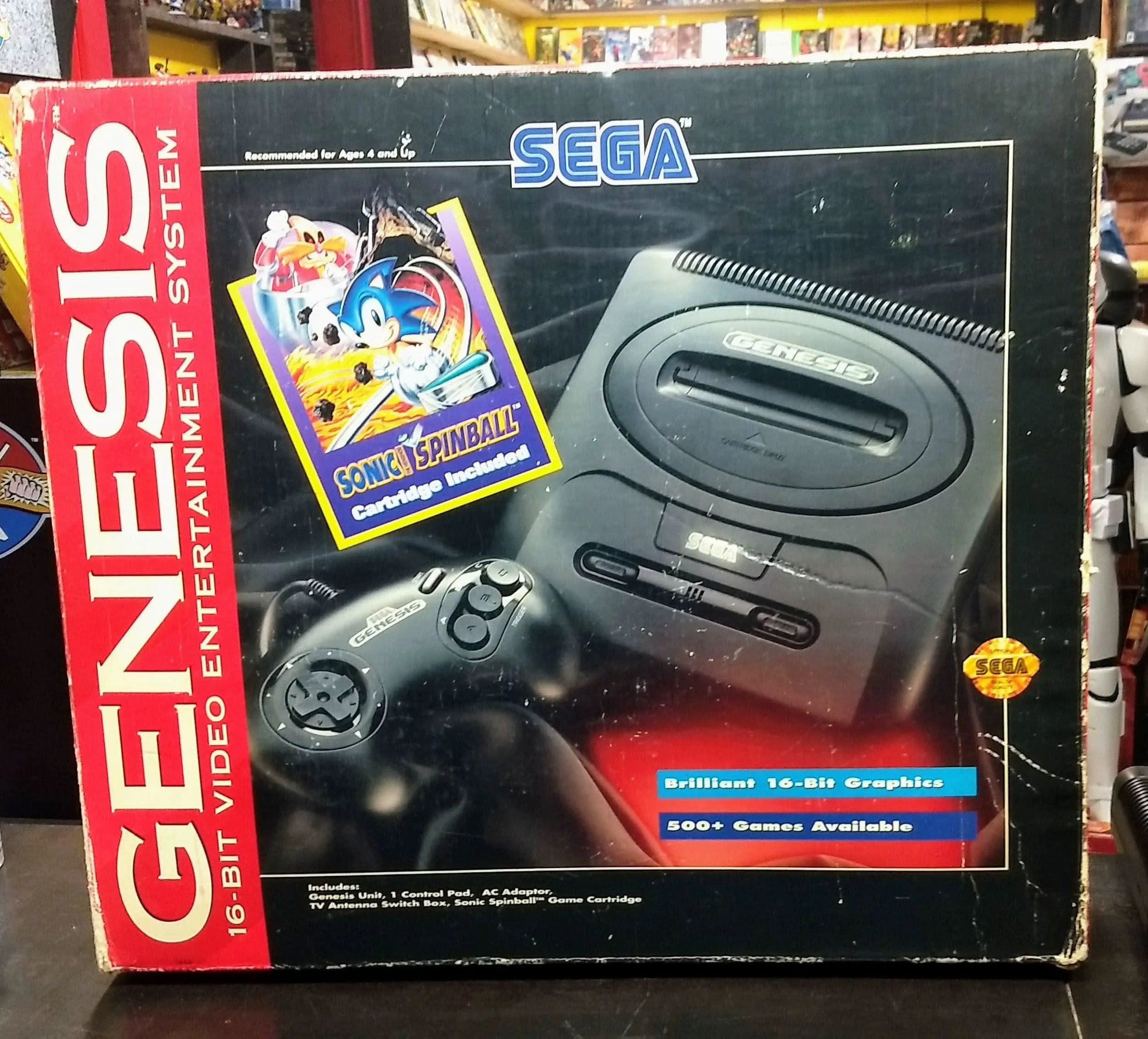 CONSOLE SEGA GENESIS SG MODEL 2 SYSTEM SONIC SPINBALL BUNDLE EN BOITE ...